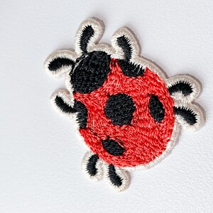 Set of Small Ladybug Iron-on Patches, Embroidered Ladybird Badge ...