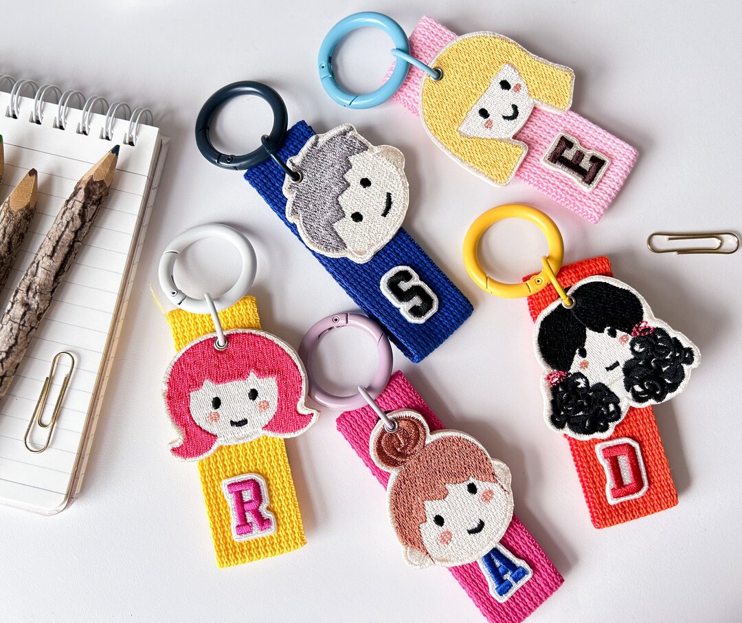 Personalized Kids Bag Tag, Custom Kids Backpack Name Tag, Initial Lunch ...