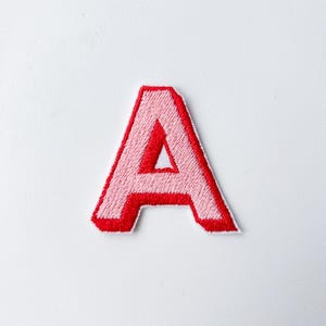 Block Shadow Monogram Embroidered Iron on Patches, Alphabet Patch for ...