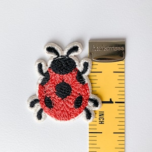 Set of Small Ladybug Iron-on Patches, Embroidered Ladybird Badge ...