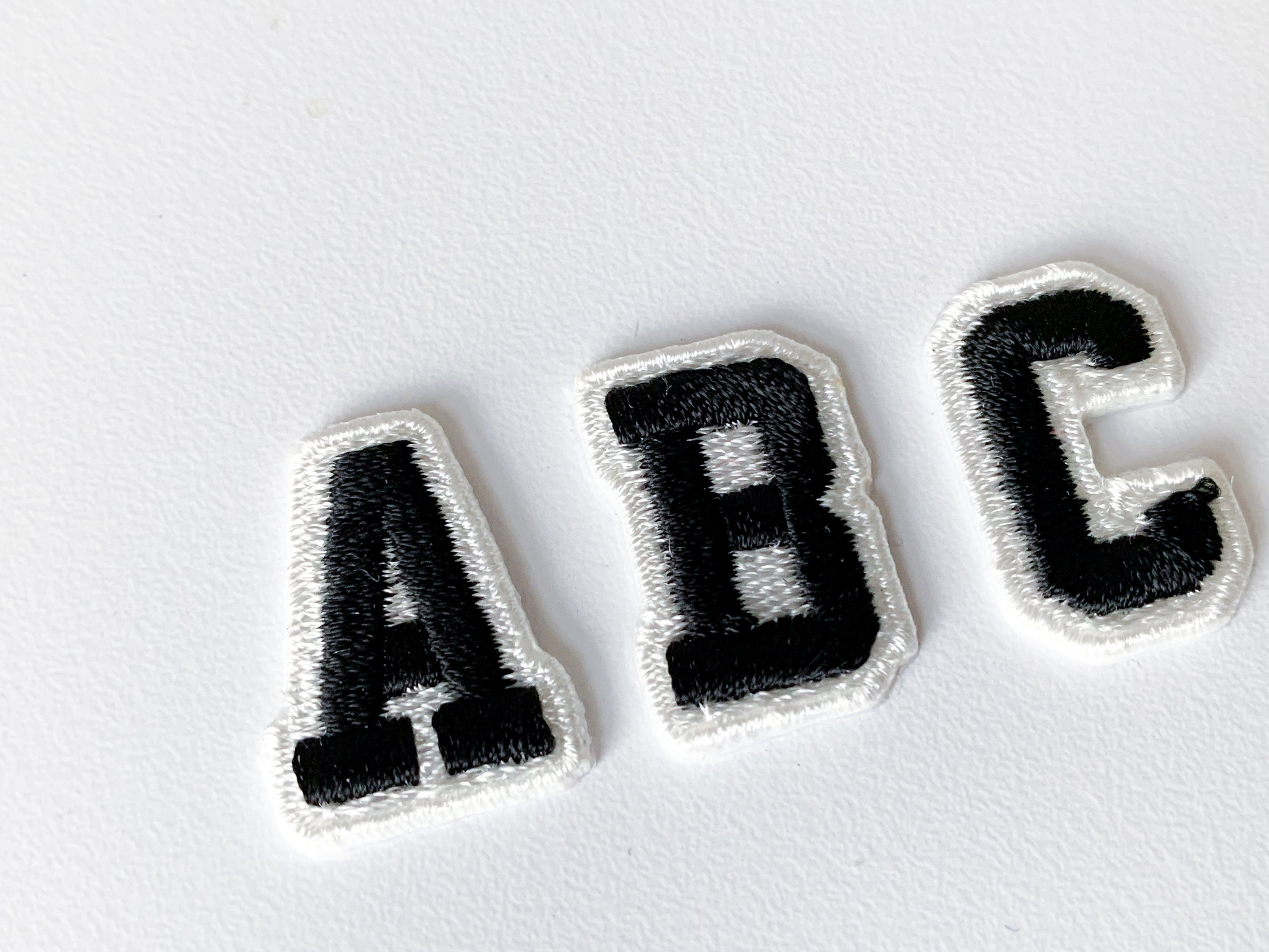 Black Small Letter Patch, Mini Embroidered Alphabet Patches, Alphabet ...