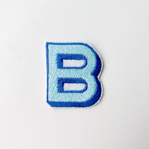 Block Shadow Monogram Embroidered Iron on Patches, Alphabet Patch for ...