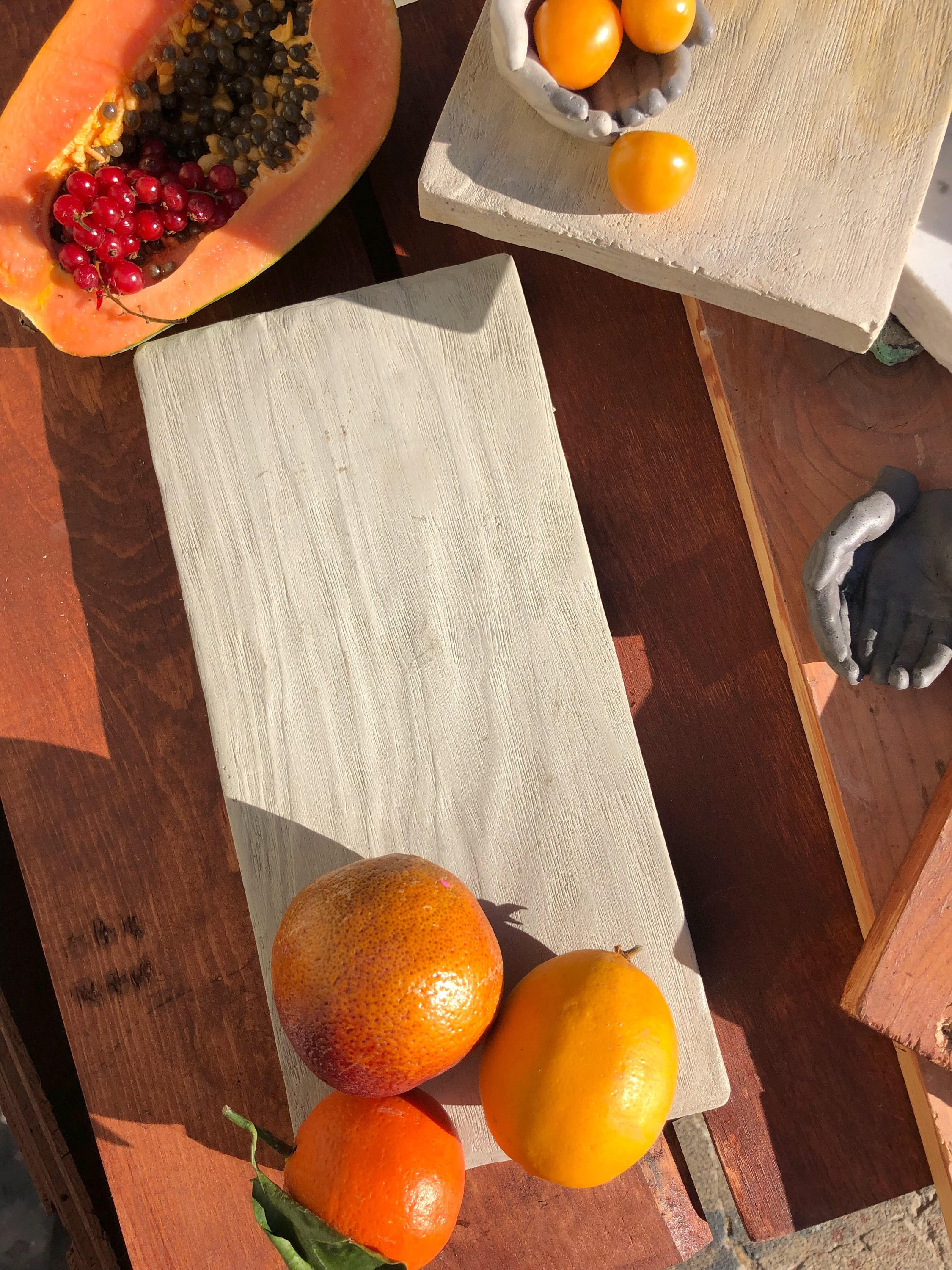 Wood Plank Relief Formwork Concrete Display Platter Riser | Etsy