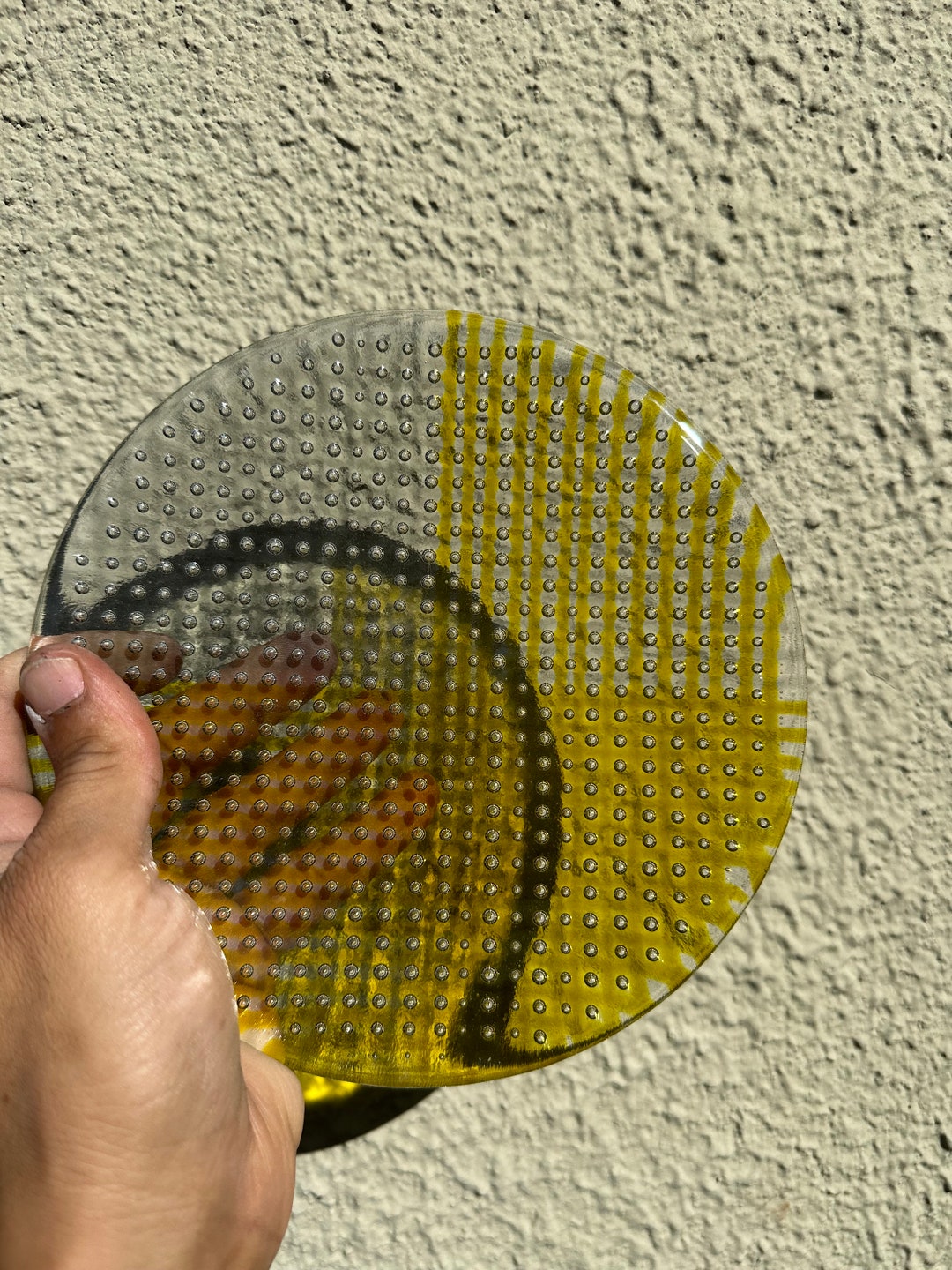 Glass Bubble Pattern Platter Etsy