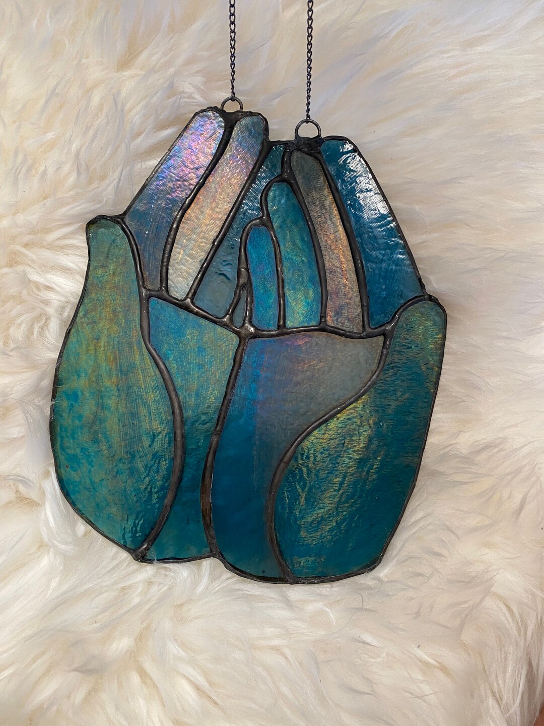 Stained Glass Open Hands - Etsy