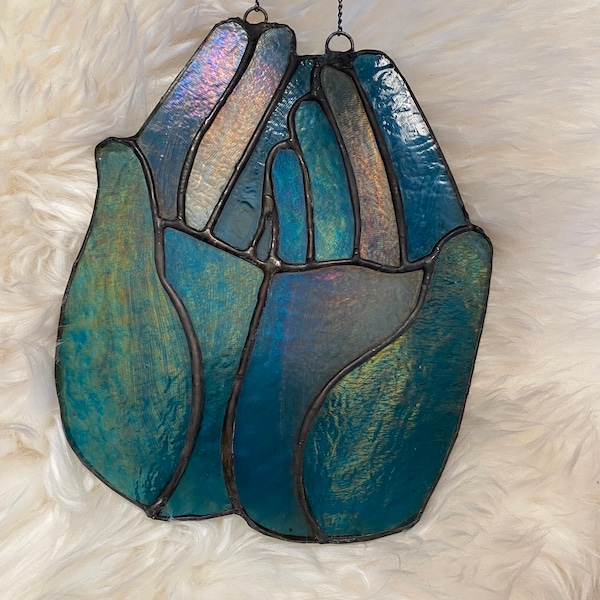 Praying Hands Stained Glass Pattern - Etsy