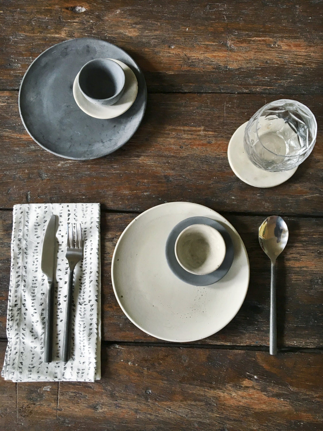 Round Natural Unpigmented Concrete Serving Platter Plate - Etsy