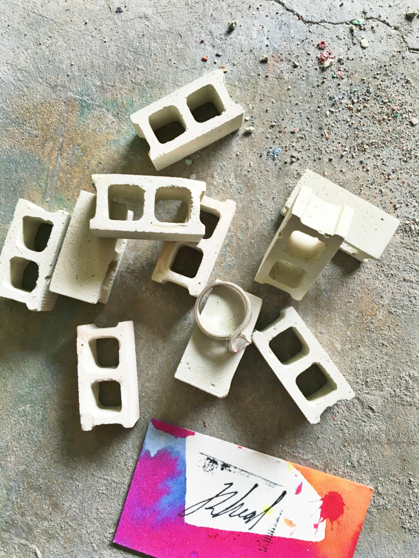 Miniature Concrete Block Set of Three - Etsy
