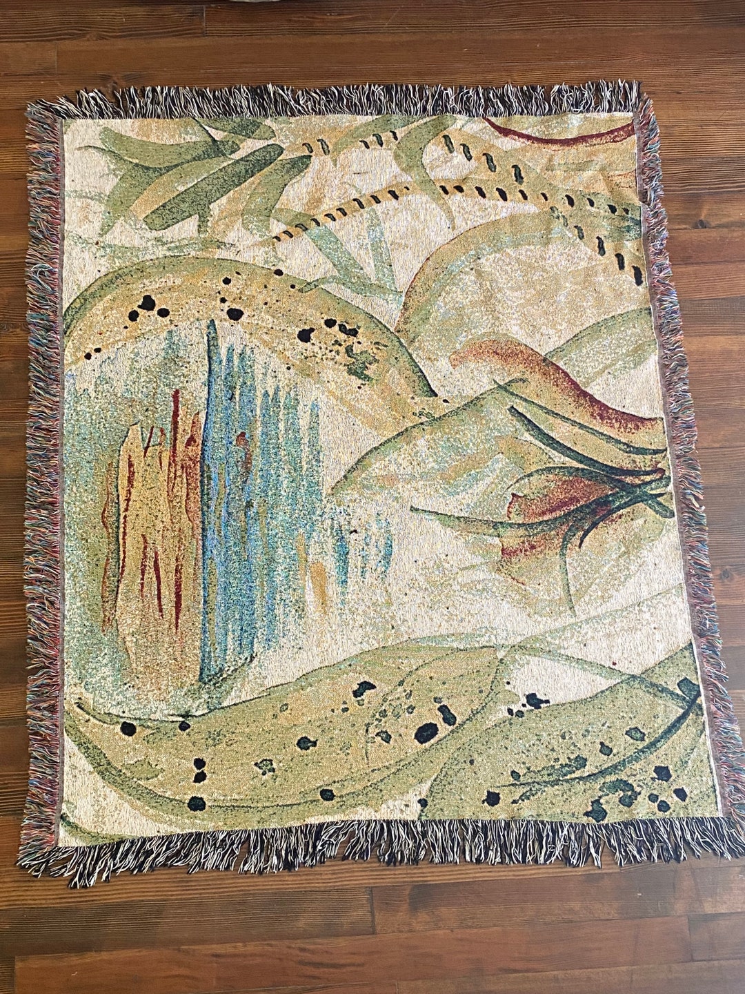 Jungle Sunset- Woven Art Throw Blanket- Original Design- Made in USA - Etsy