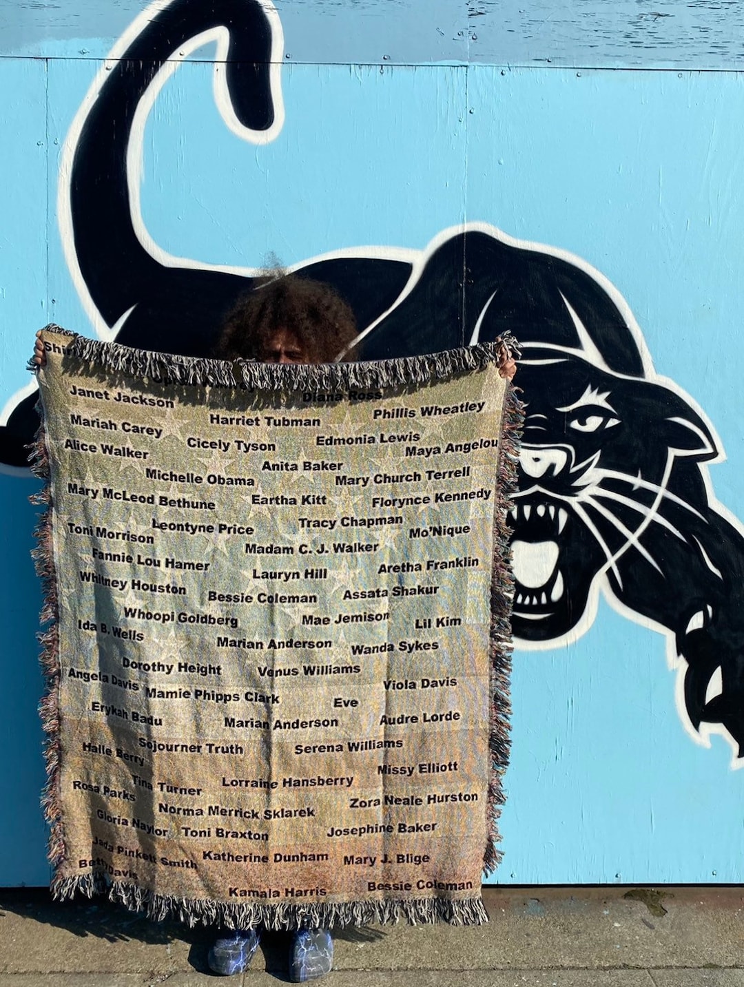 Famous Black American Woman Woven Art Throw Blanket- Original Design ...