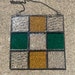 Checkered Stained Glass Window Panel - Etsy