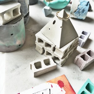 Miniature Concrete Block Set of Three - Etsy