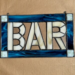 Bar Stained Glass Sign - Etsy