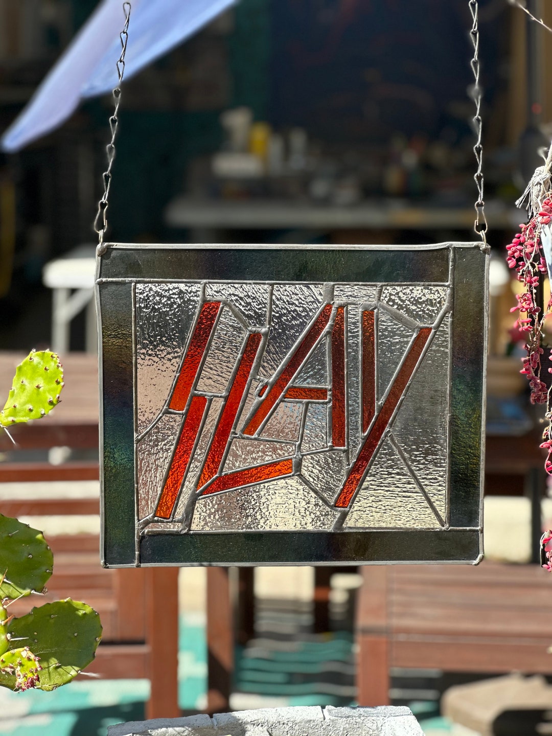 Slay Stained Glass Window Panel - Etsy