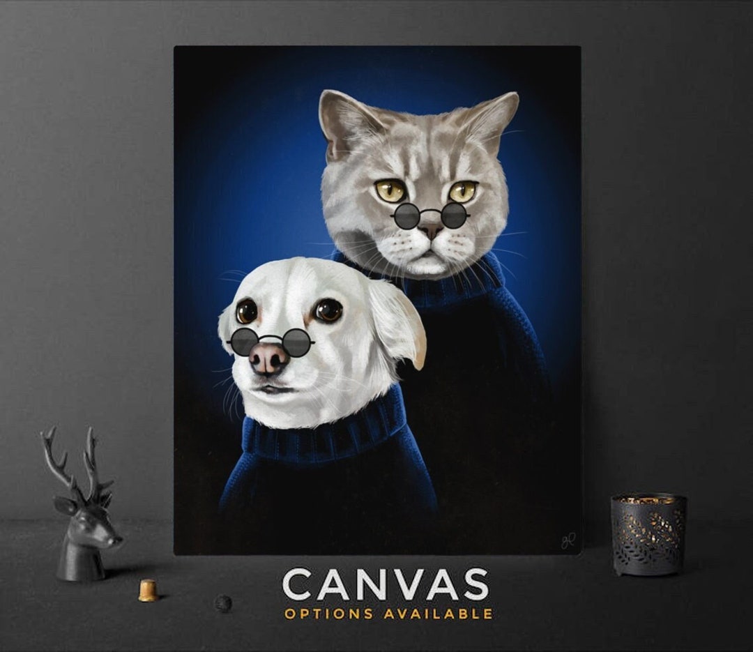 Moody Pet Portrait, Custom Pet Portrait, Pet Portraits, Pet Portrait ...