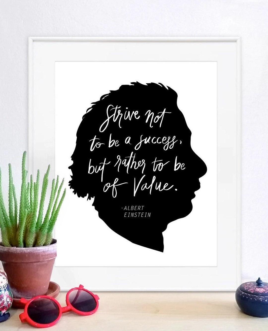 Einstein Print, Motivational Quote Inspired by Albert Einstein ...