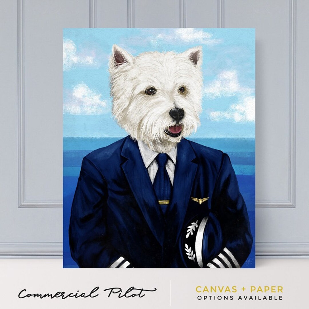 Custom Pilot Pet Portrait, Pet Portraits, Custom Pet Portrait ...