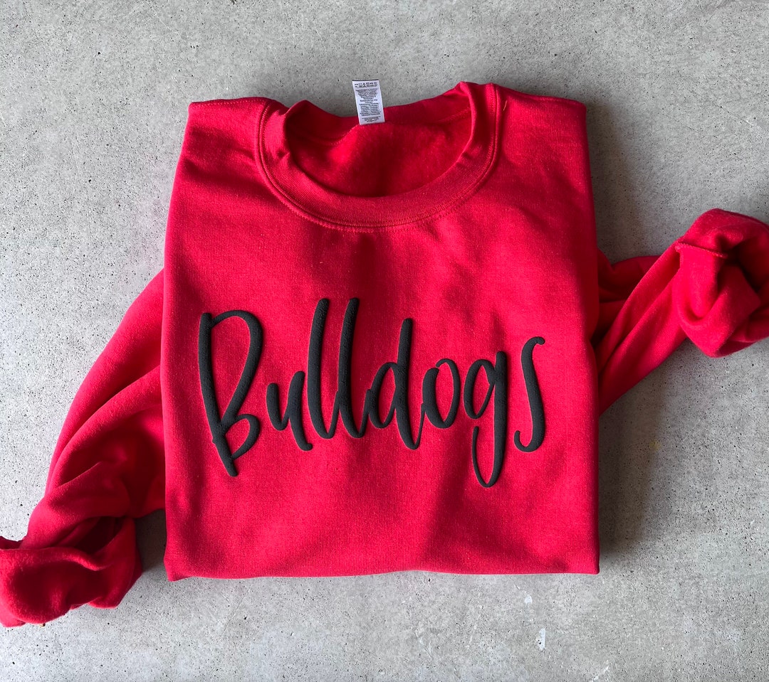 Custom PUFF Vinyl Gildan Sweatshirt, High School Mascot Sweatshirt ...