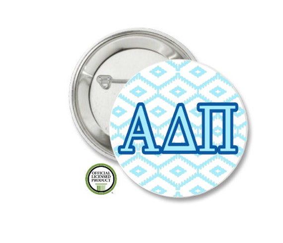 Alpha Delta Pi Pin Back Button Pin Back Greek Button | Etsy