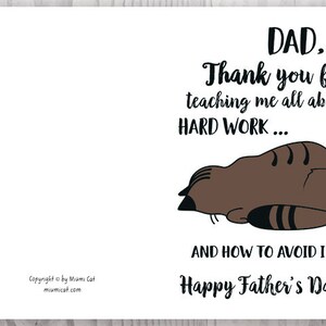 Funny Fathers Day Card Print Instant Download, Printable Father's Day ...