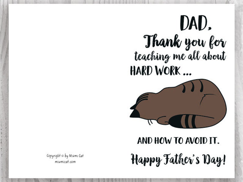 Funny Fathers Day Card Print Instant Download Printable | Etsy