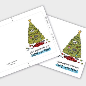 Printable Funny Cat Christmas Cards, Instant Download, Ragdoll, Siamese ...