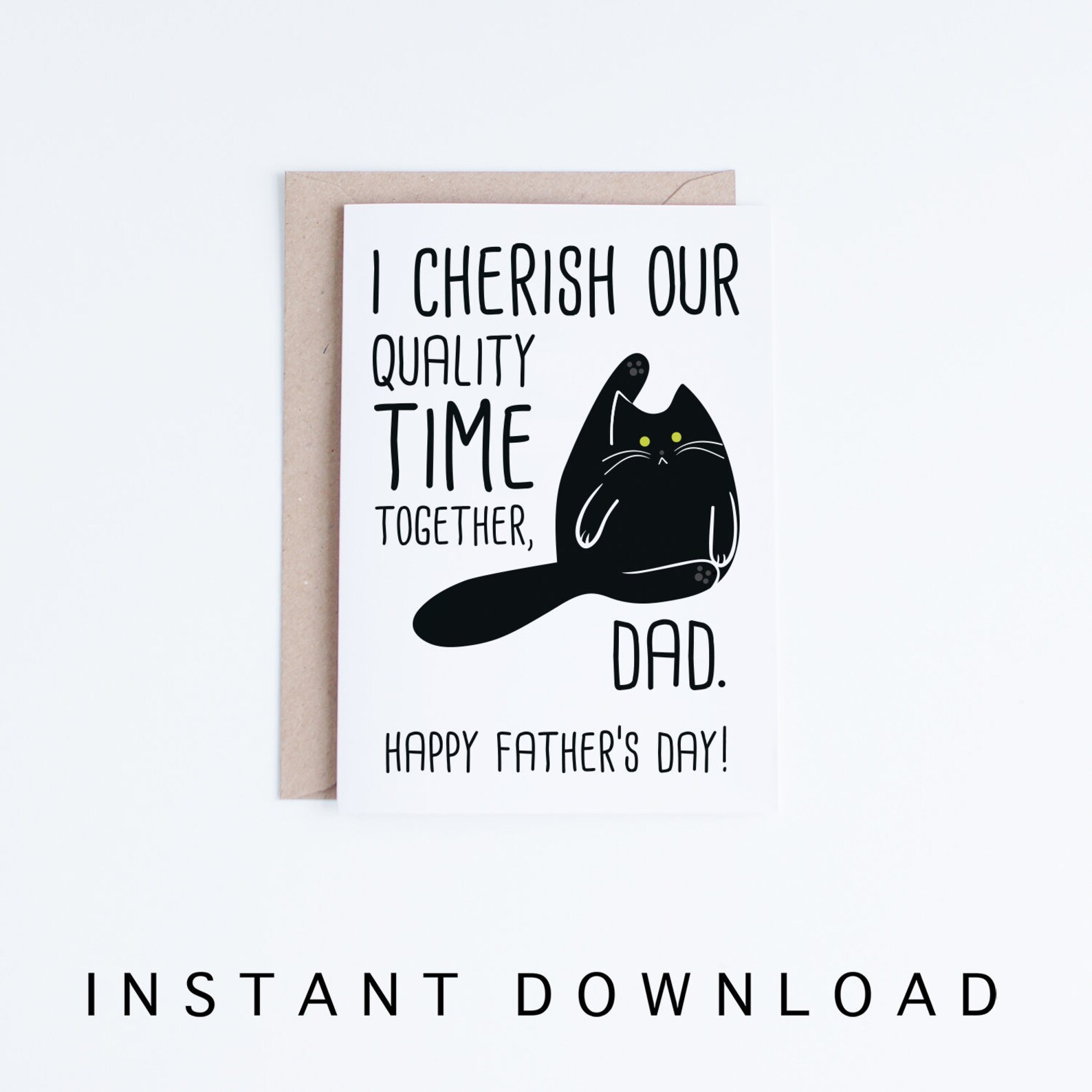 Funny Fathers Day Card Print Instant Download Printable | Etsy