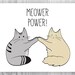 Meower Power Art Print, Funny Cats Illustration, Gift Idea for Cat ...
