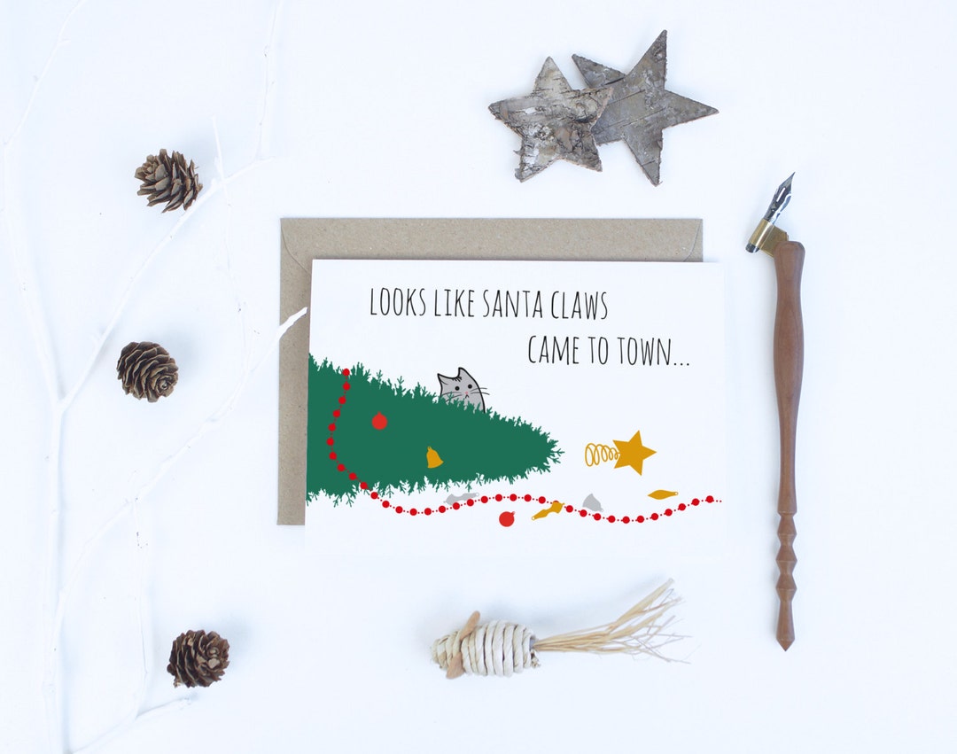 Christmas Cards, Printable Funny Cats Christmas Cards, Printable Cards ...