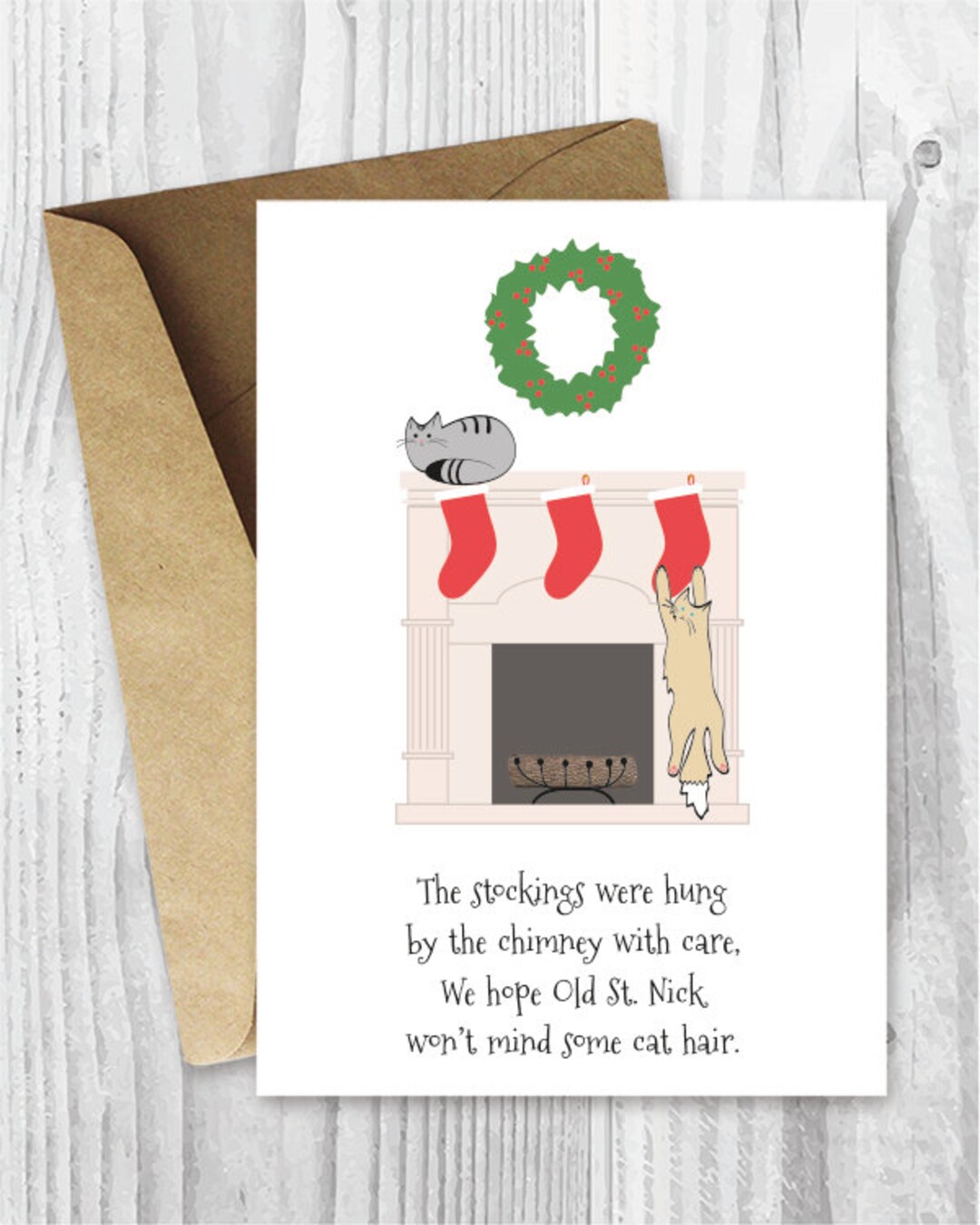 Printable Holiday Cards, Cat Christmas Cards, Funny Cat Christmas ...