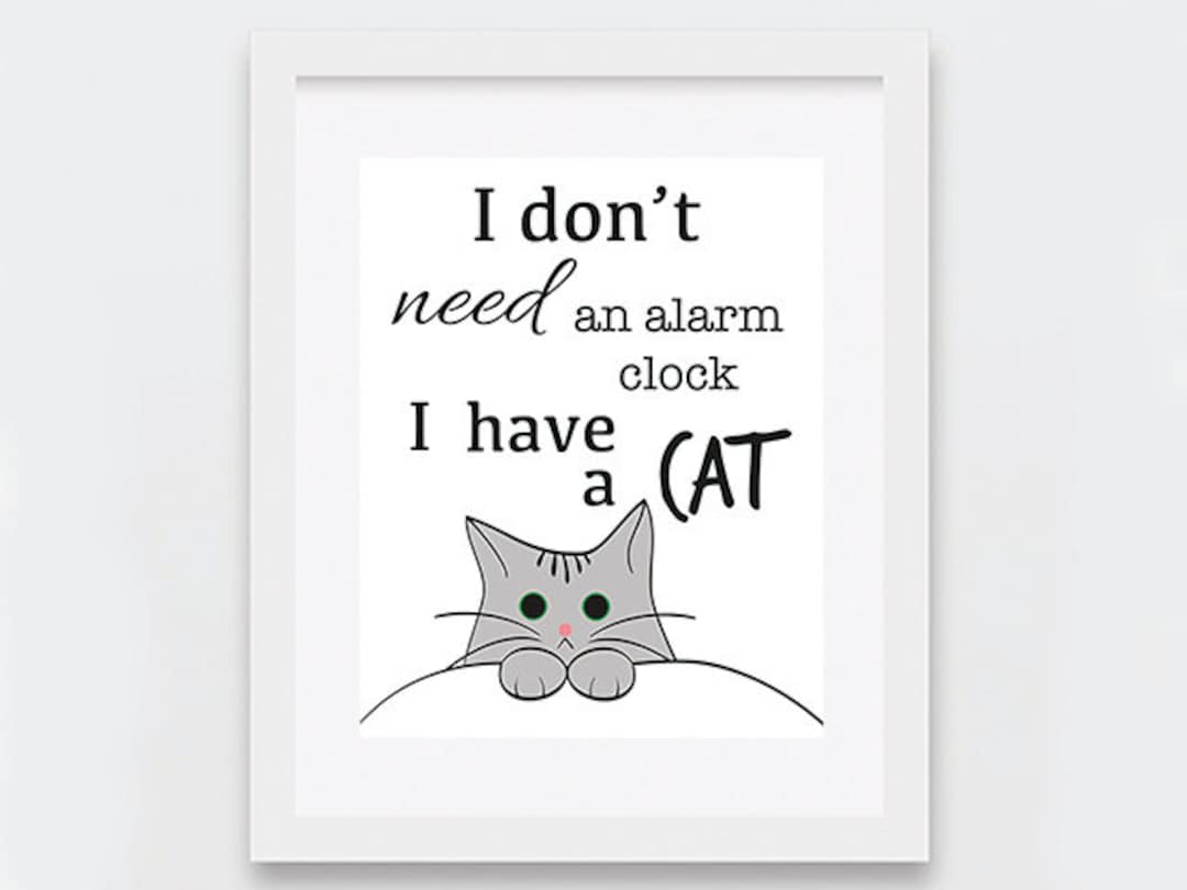 Funny Cat Art Print, I Have A Cat Digital Print, Cat Lovers Gift Idea ...