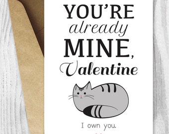Printable Valentine's Day Card, Funny Cat Valentines Day Card, Cat Loaf ...