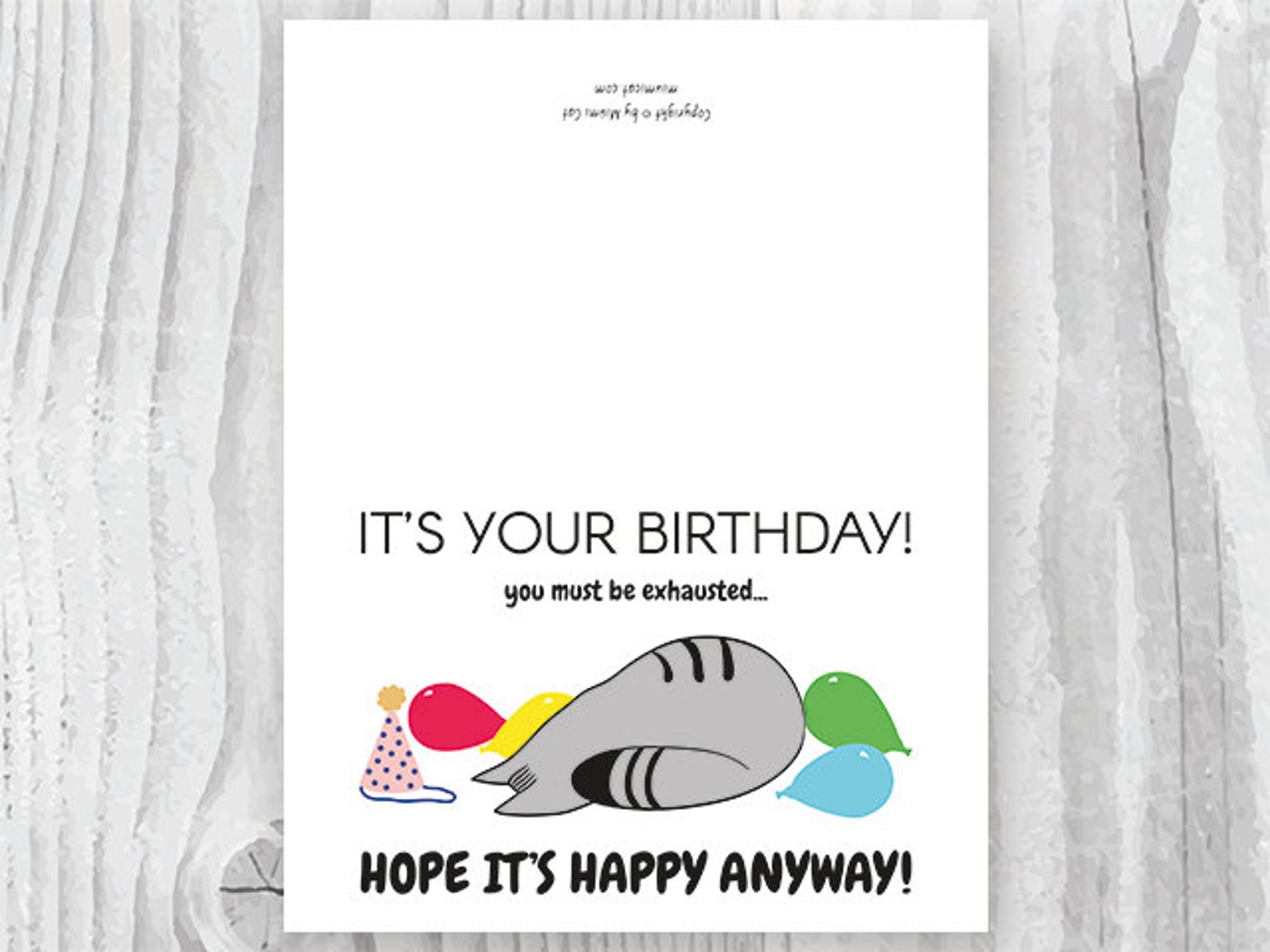 Introvert Birthday Cards, Printable Funny Cat Cards, Printable Birthday ...
