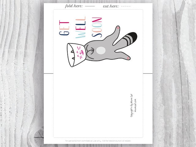 Get Well Cards, Funny Cat Get Well Printable Cards, Get Well Soon Cat ...
