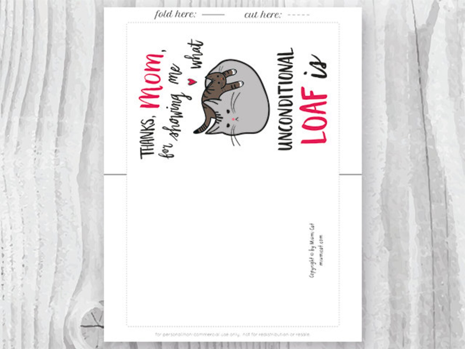 Mother's Day Card Funny, Funny Mothers Day Card Printable, Cat Mom Card ...