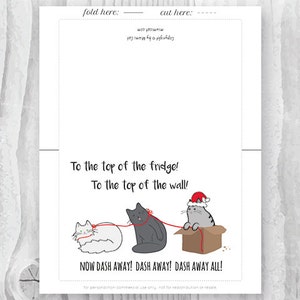 Funny Holiday Card, Printable Christmas Cards, Funny Cats Christmas ...