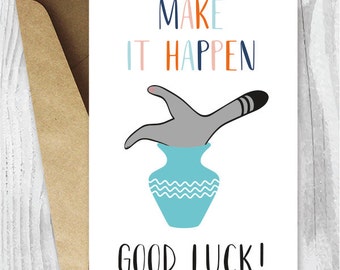 Good Luck Cards, Funny Cat Good Luck Printable Cards, You Can Derp It ...