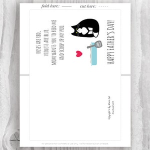 Printable Father Card, Fathers Day Card, Pet Dad, Father's Day Cards ...