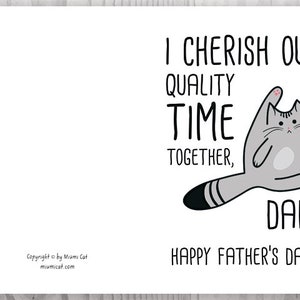 Funny Fathers Day Card Print Instant Download, Printable Father's Day ...