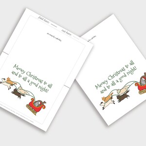 Cat Christmas Card, Funny Cats Christmas Card, Printable Card, Santa ...