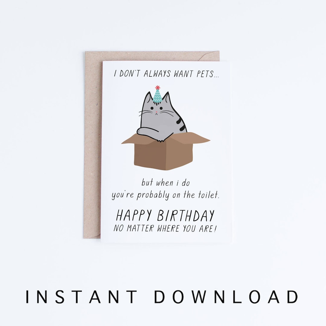 Pusheen Birthday Card