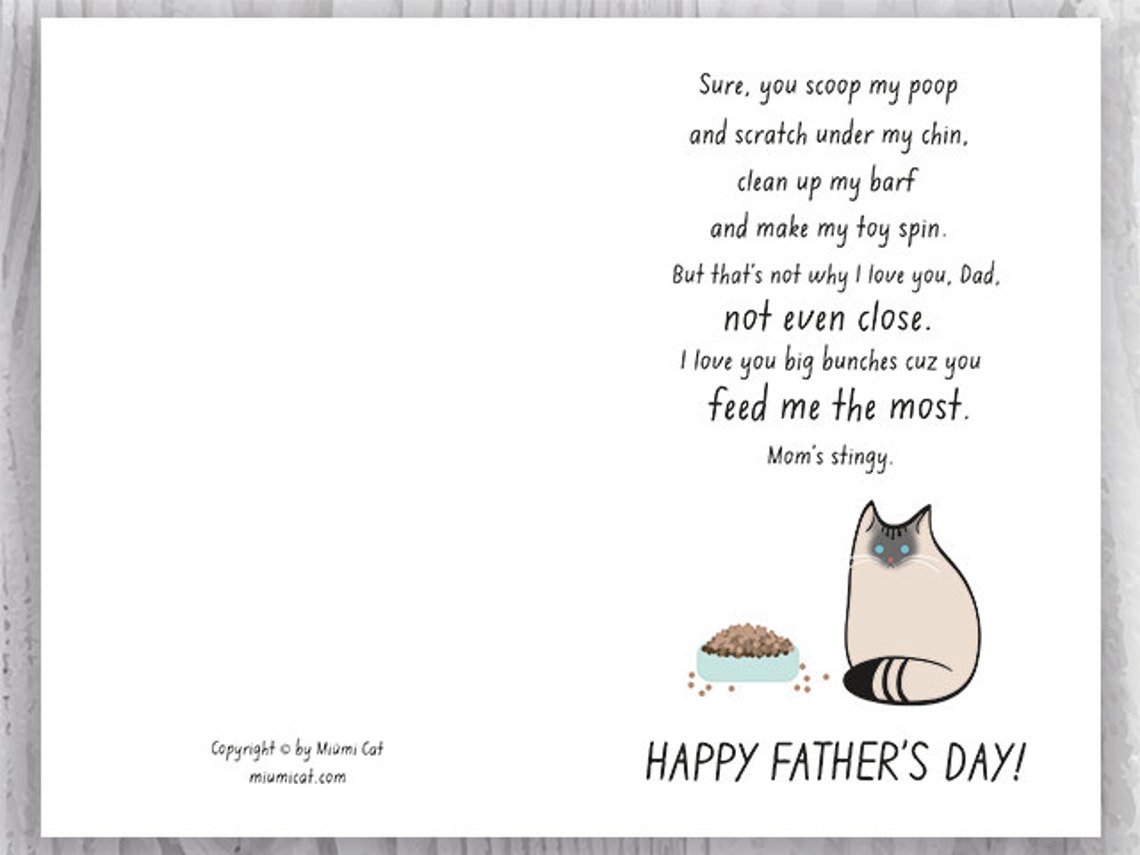 Funny Fathers Day Card Print Printable Fathers Day Card | Etsy