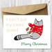 Printable Christmas Cat Card, Funny Cat Christmas Cards, Printable ...