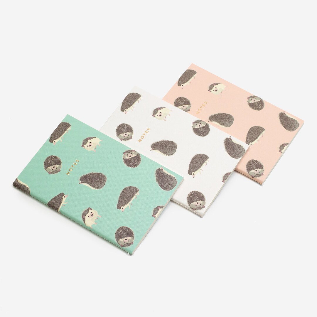 Mini Hedgehog Notebook 3/SET - Etsy