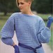 Vintage Slash Neck Knitting Pattern Womens Jumper Sweater Double ...