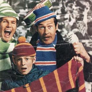 Vintage 1960's Football Soccer Bobble Hat and Scarf Knitting Pattern ...
