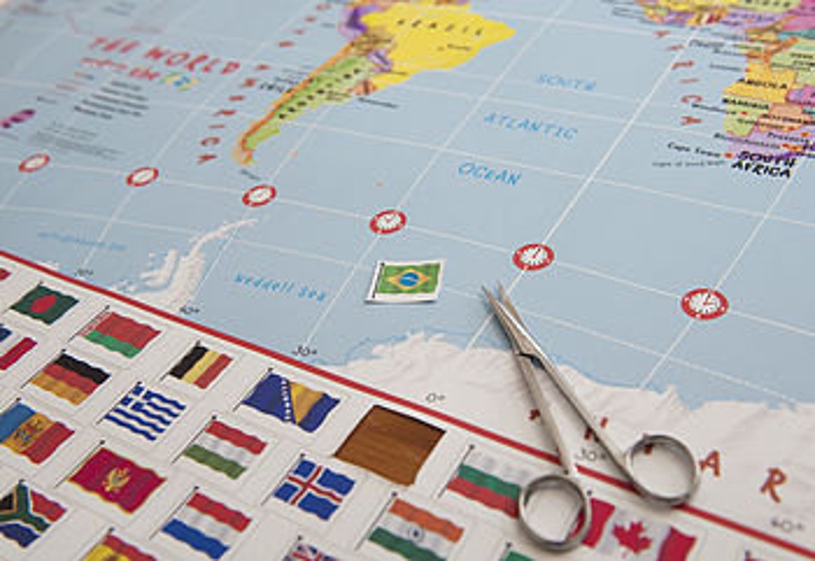 Match the Flags World Map Playroom Bedroom World Map Map | Etsy UK