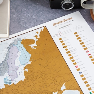 Scratch Europe - Scratch off Places You Travel Map Print - Wall Map ...
