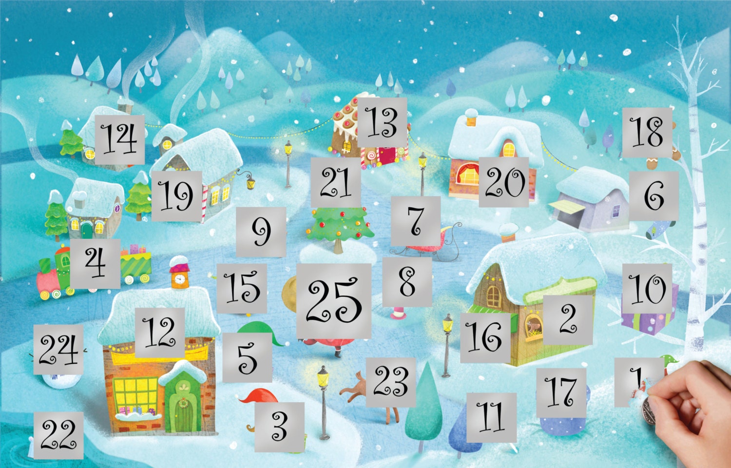 Scratch North Pole Advent Calendar Christmas North Pole | Etsy