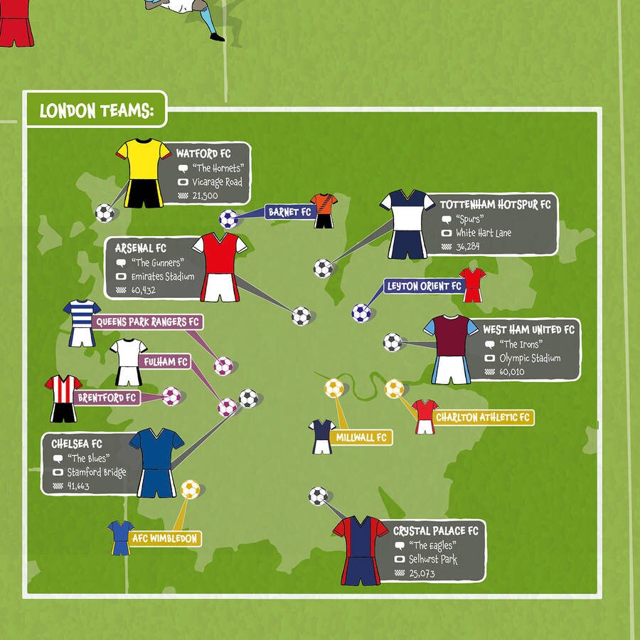 Football Fan's Stadium Map - Push Pin Map, Gift for Him, Gift for Her ...